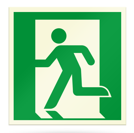 Photoluminescent Running Man Sign – Vivid Print Services